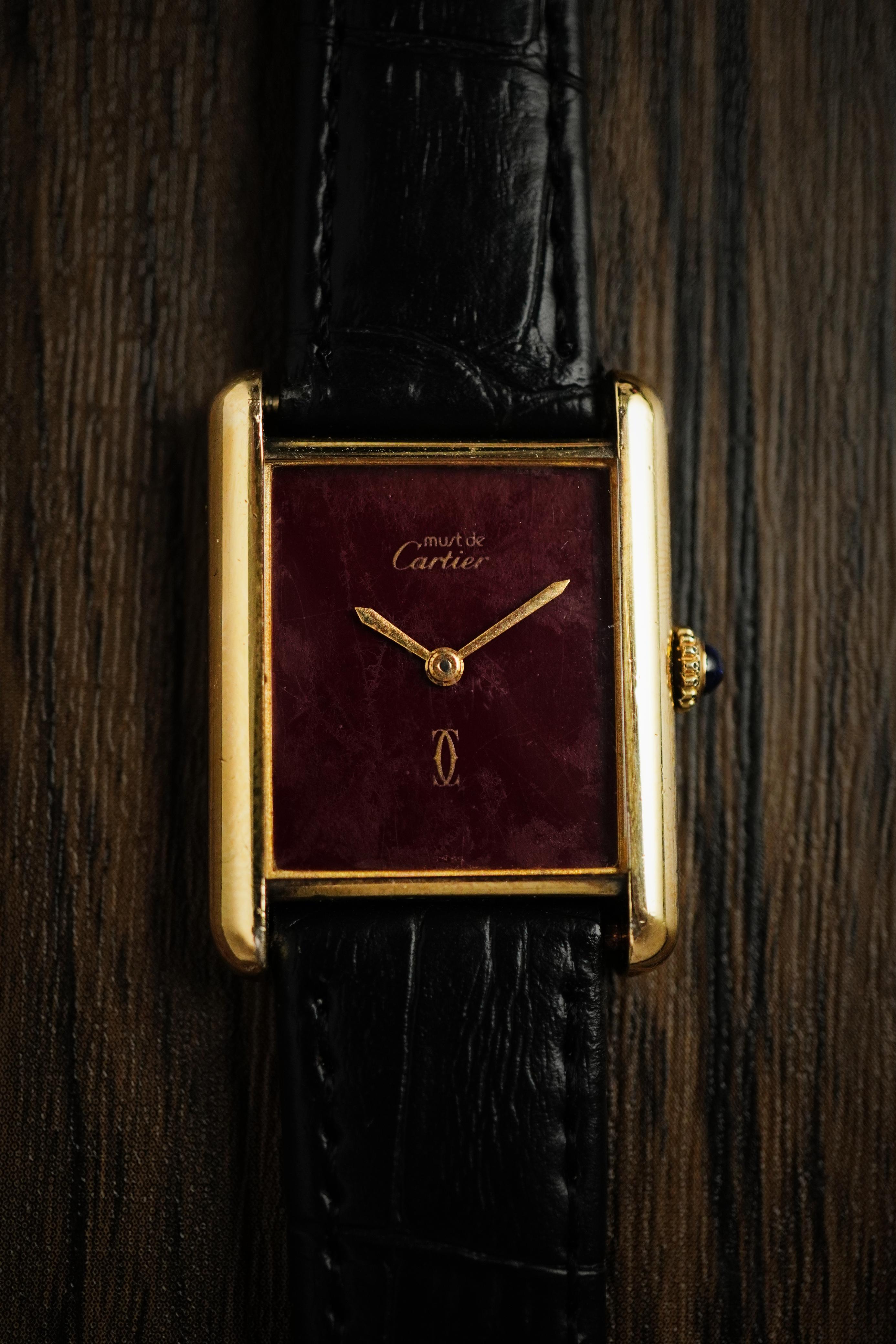 Cartier Must de (Red Dial) - Cartier | tankawatches.com